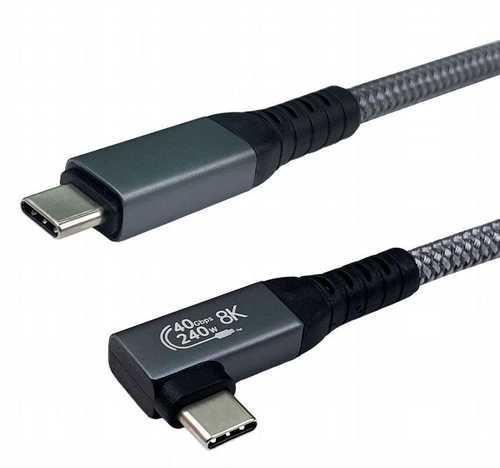 Кабель Tubon USB4 Type-C L - Type-C 1м