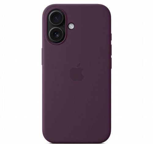 Чехол на iPhone 16 Silicone Case сливовый