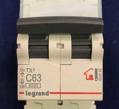 Выключатель Legrand TX3 автомат 2пол
