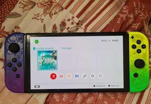 Nintendo switch oled splatoon 3 + игра zelda totk