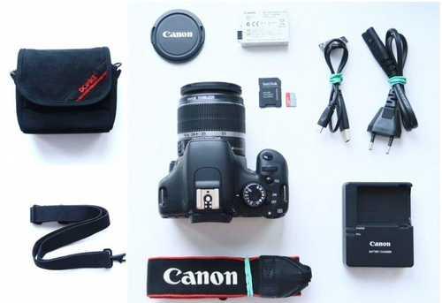 Фотоаппарат Canon 550d (пробег 3к) kit +сумка/32гб