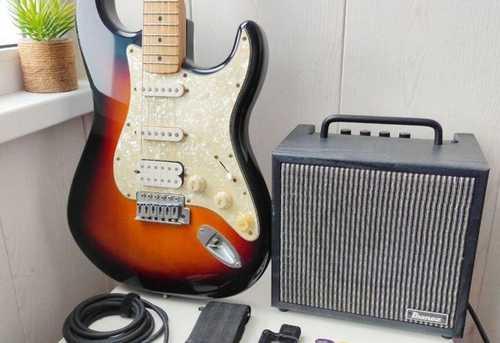 Электрогитара Fender Squier HSS +комб Ibanez +к-кт