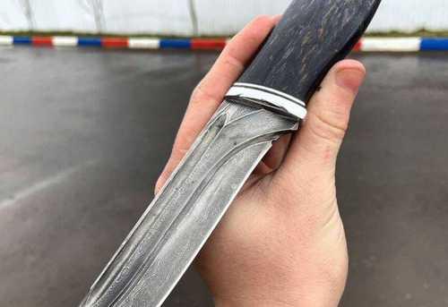 Охотничий нож Боец из дамасской стали в 950 слоев