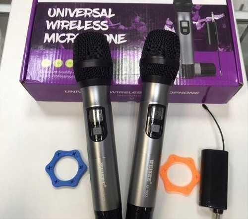 Микрофоны беспроводные с адаптером (U-802) 2 шт