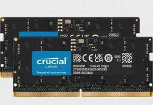 Модуль памяти Crucial 32 Гб (2x16Гб), 5200 мгц, DD