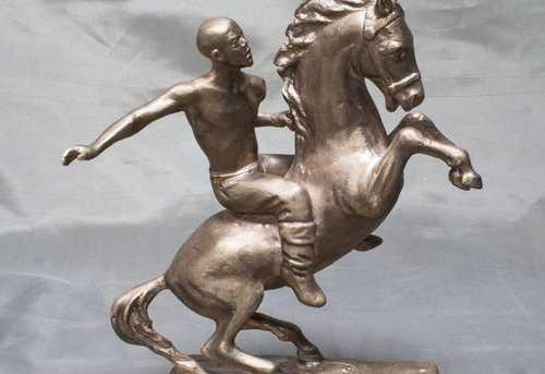 Статуэтка Юный башкир на коне, бронза, литье, высо