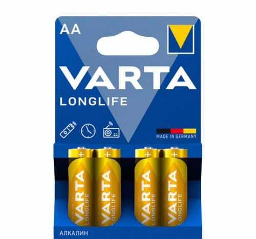 Батарейка Varta longlife LR6 AA BL4 Alkaline 1.5V (4106) (4/72)