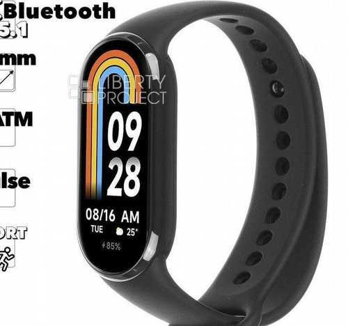 Фитнес-браслет Xiaomi SMART Band 8 (Global) черный