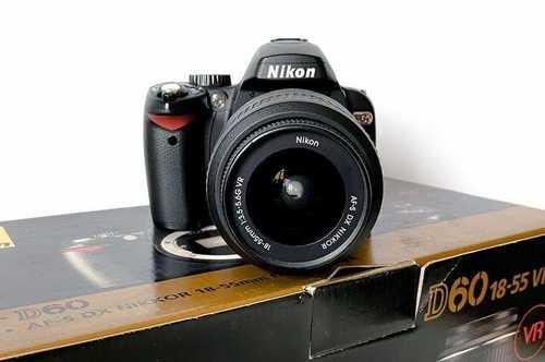 Зеркальный фотоаппарат Nikon D60 18-55 VR Kit