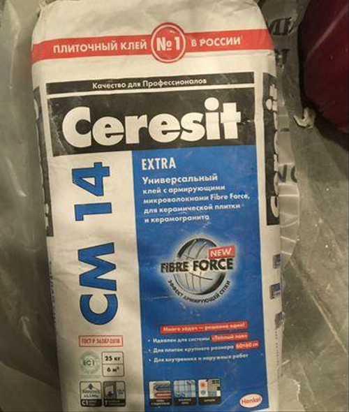 Плиточный клей ceresit cm14