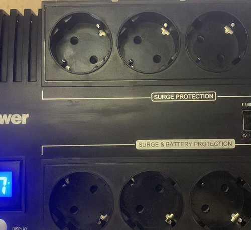 Ибп CyberPower BR850elcd новые батареи