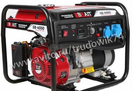 Бензогенератор Brait GB-4000S Pro 7квт пусковой