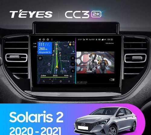 Магнитола Teyes CC3 2K 3/32 Hyundai Solaris 2