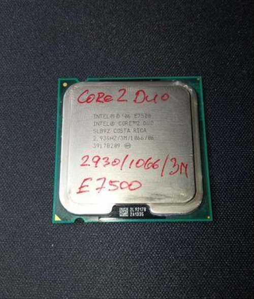 Процессор Intel Core 2 duo E7500 s775