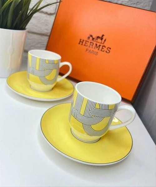 Чайная пара фарфор Hermes подарочный набор