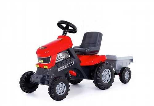Каталка-трактор с педалями Turbo (красный)