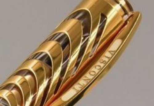 Золотая перьевая ручка Visconti Gold Ripple