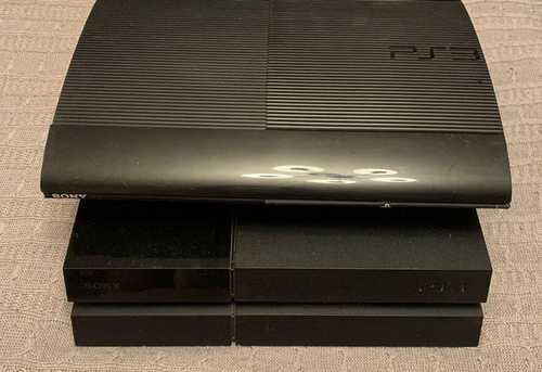 Приставки игровые Sony PS3 Super Slim и PS4 FAT