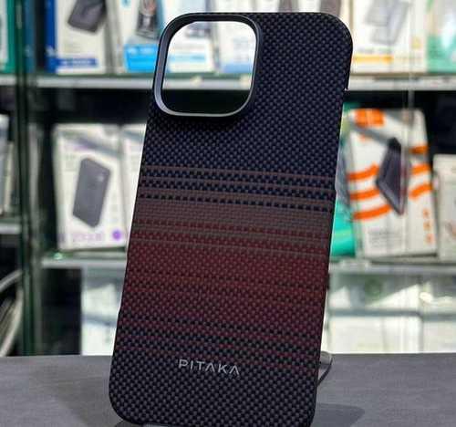 iPhone 16 Pro Max. Pitaka MagEZ case 6 Sunset