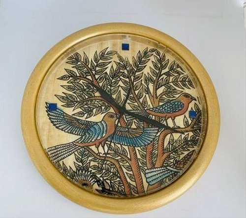 Часы с папирусом египетским Птицы