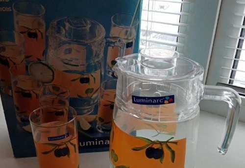 Новый набор Luminarc стаканы и кувшин