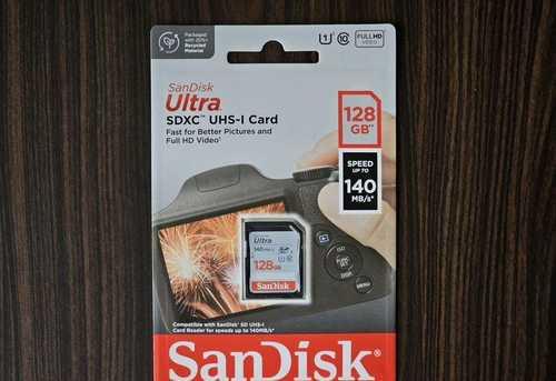 Карта памяти SD SanDisk Ultra sdxc 128GB 140MB/s
