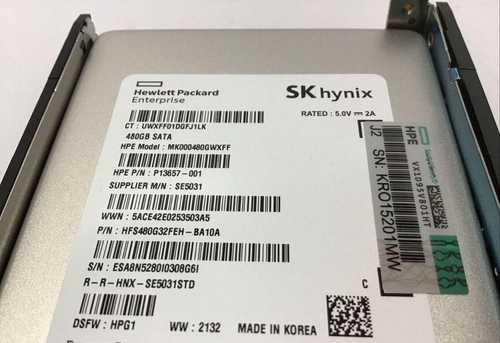 SSD HPE, HP Hynix SE5031 480 Gb 2.5 SATA