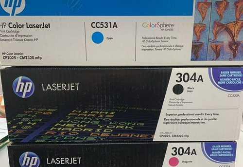 Картриджи ориг новые HP LaserJet CC531A 304A