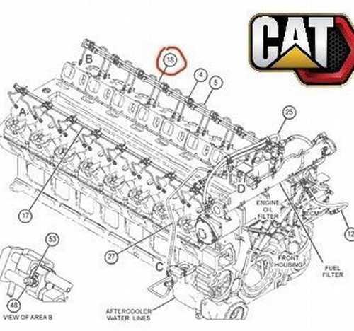 Топливный коллектор левый CAT 156-9756 (1569756)