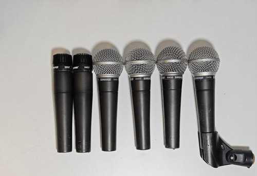 Микрофоны Shure SM58 и SM57