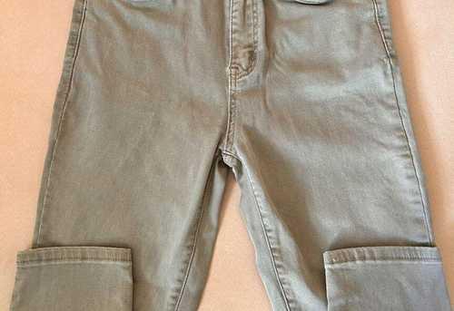 Джинсы штаны бежевые XS, на рост до 155 новые