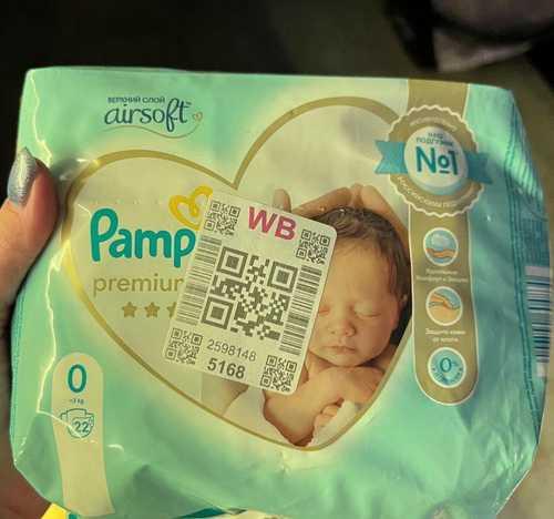 Подгузники Pampers premium размер 0 (3kg)