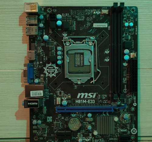 Мат. плата 1150: msi h81m-e33