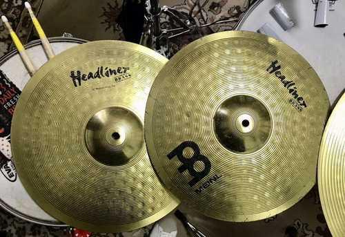 Тарелки Meinl 14"hi hat Headliner Brass