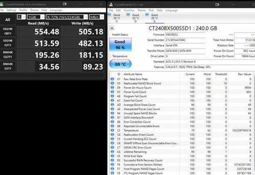 Kingston A400 120Gb, Crucial BX500 240Gb