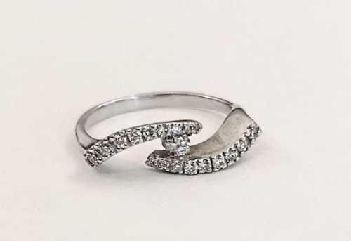 Золотое кольцо с бриллиантами 0,19 ct