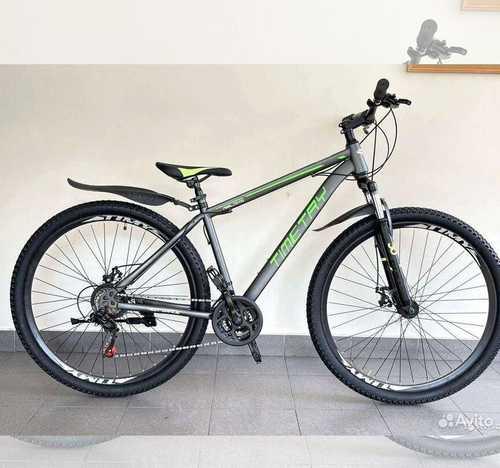 Скоростной велосипед Серый-зеленый новый