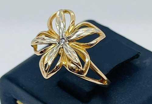 Золотое кольцо Цветок 585