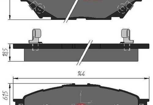 Колодки тормозные дисковые передние/задние к-т