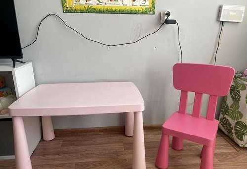 Детский стол и стул IKEA mammut маммут