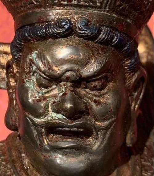 Большая антикварная статуэтка Будда Китай