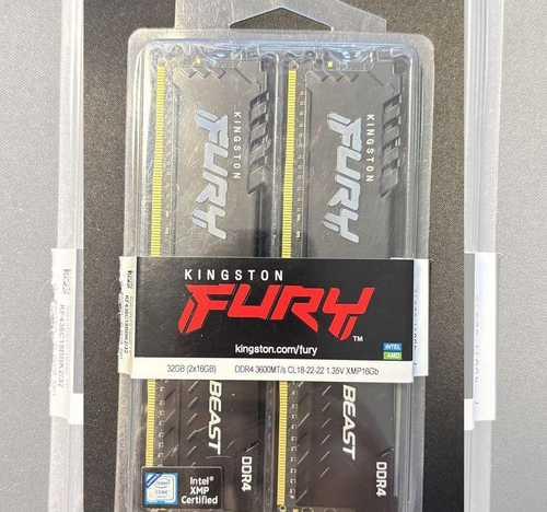 Оперативная память Kingston fury Beast Black