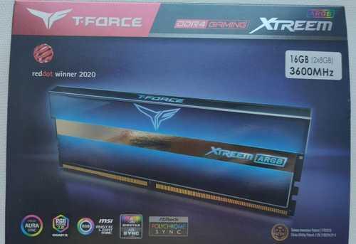 Оперативная память ddr4 2x8 gb 3600 T-force xtreem