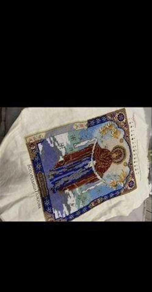 Икона из бисера богородица покрова