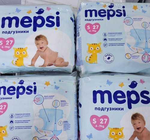 Подгузники Mepsi (разм S )упаковка - 27 шт
