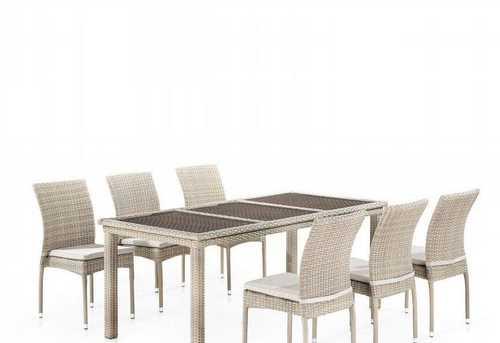 Обеденный комплект стол и стулья арт.380 Latte