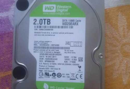 Жесткий диск Western Digital WD20earx 2Tb sataiii