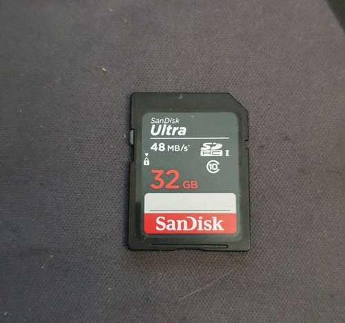 Карта памяти sdhc sandick ultra 32 gb