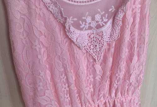 Платье розовое летнее