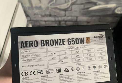 Блок питания 650W AeroCool Aero Bronze